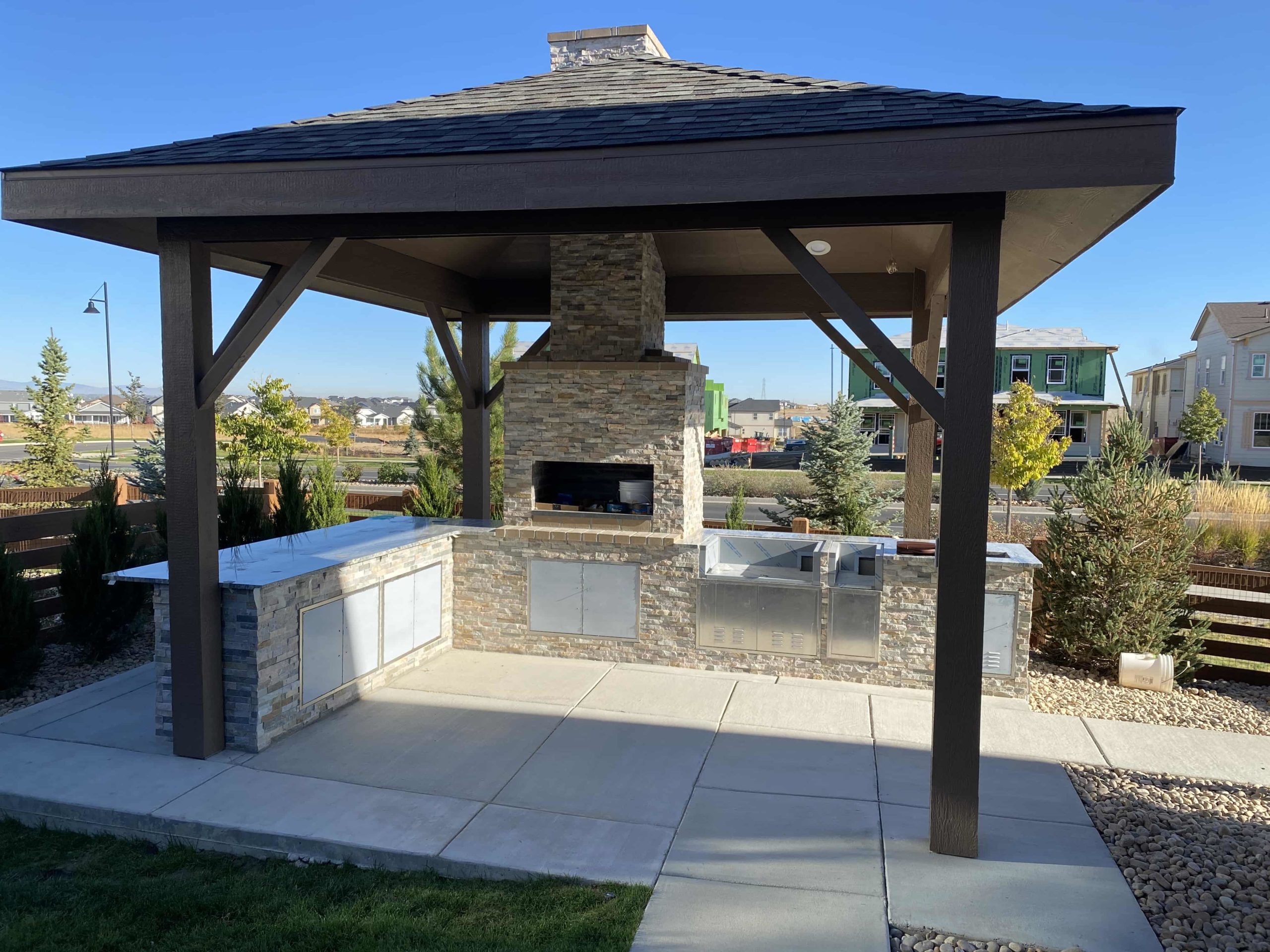 Free standing gazebo construction in Erie, Colorado | Customsunroom