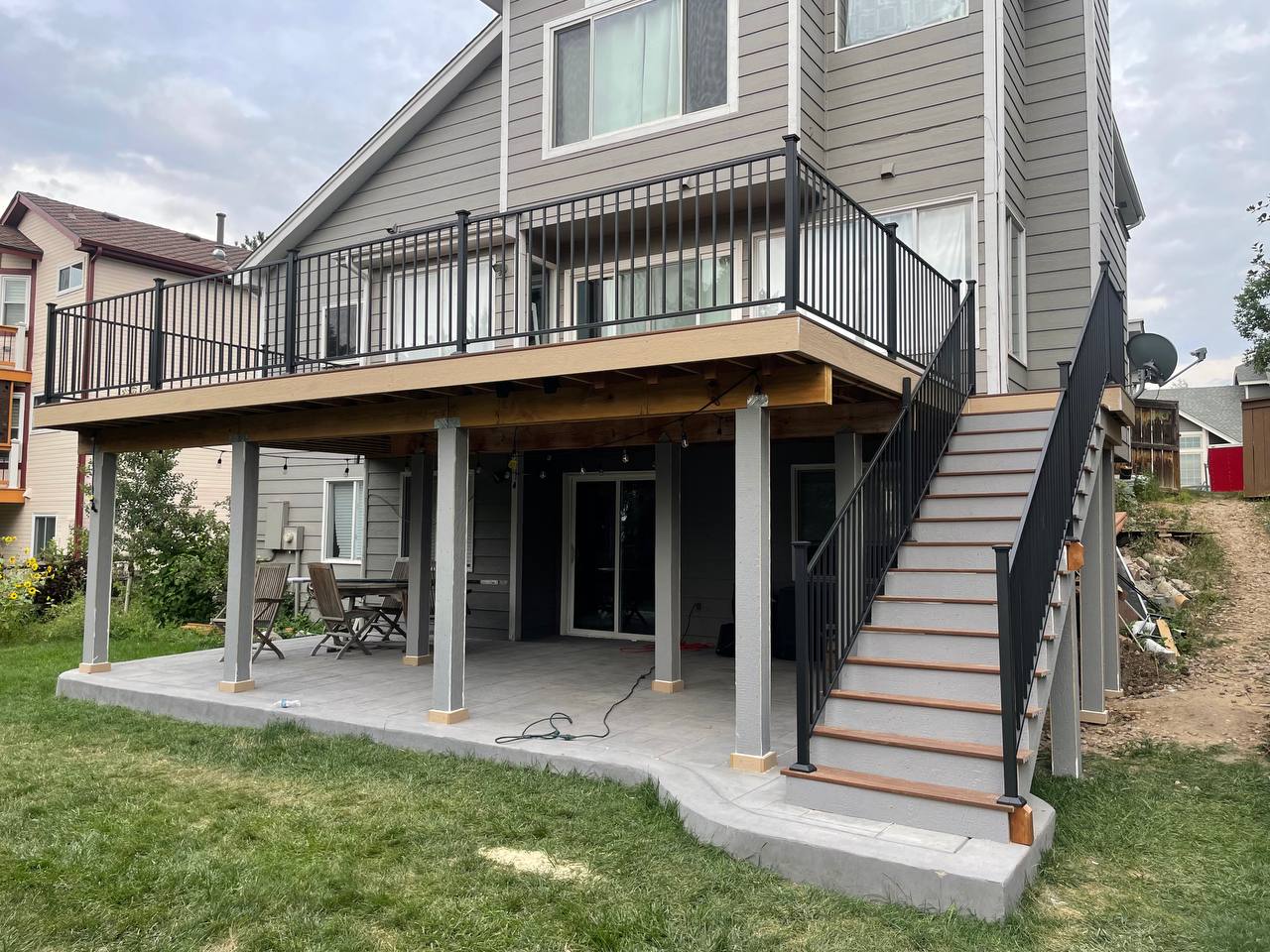 Brand new elevated deck construction in Highlands Ranch